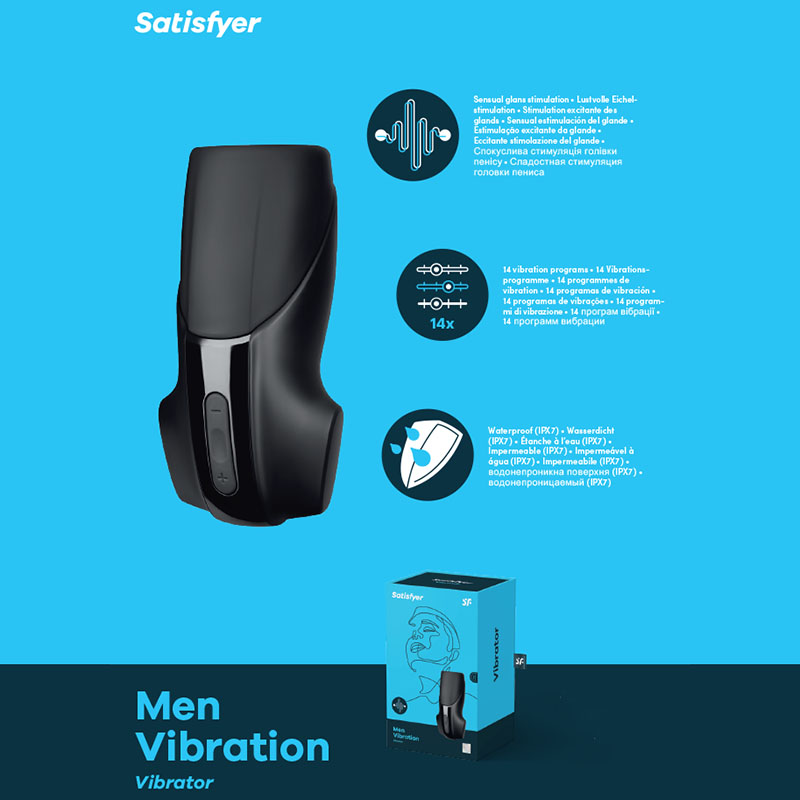 Satisfyer - Men Vibration USB Rechargeable Masturbator - Hello Sexy